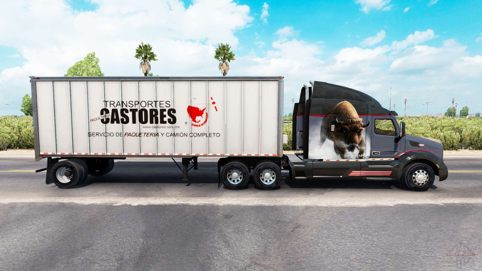 La piel de Castores en el metal de remolque para American Truck Simulator